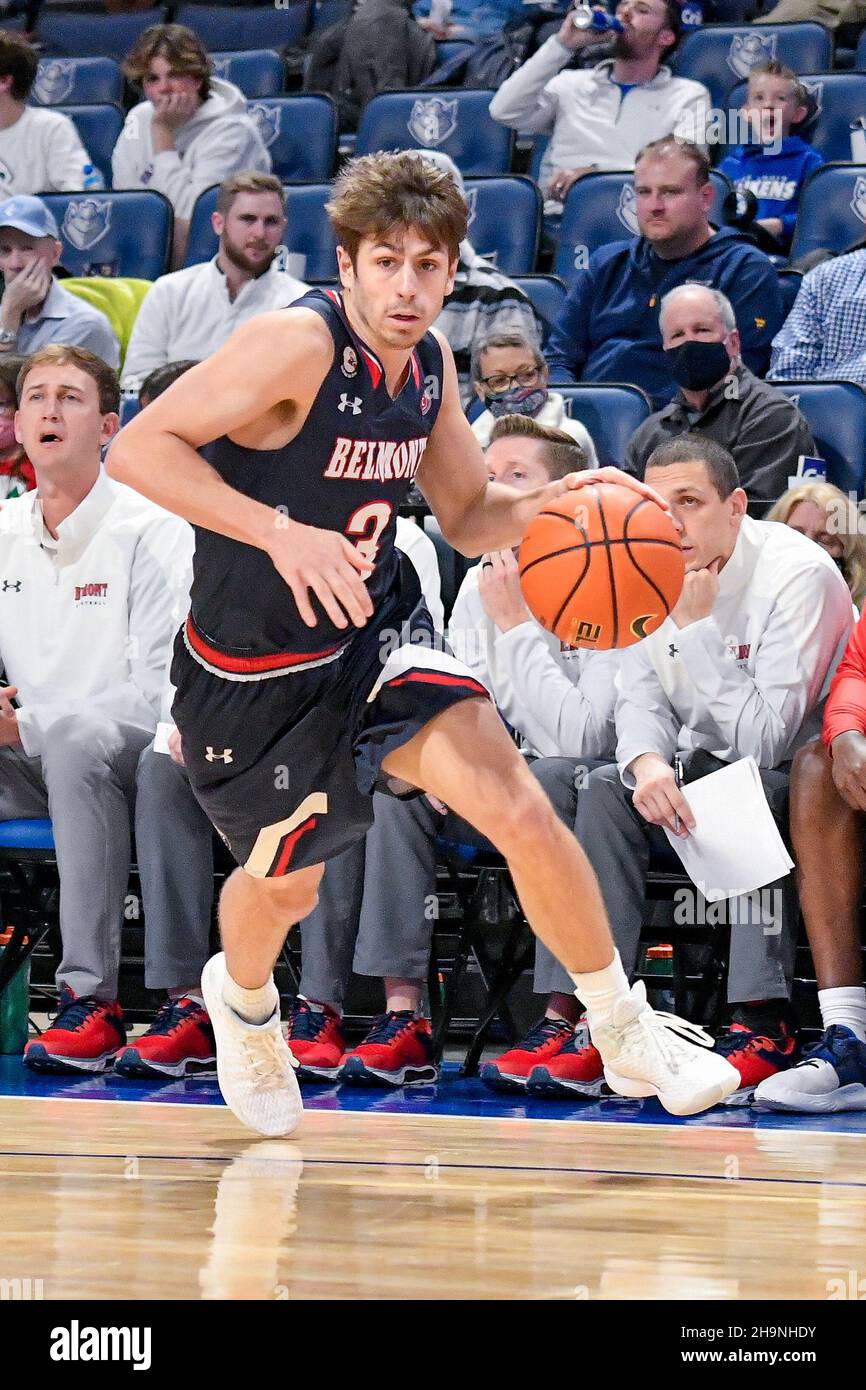 December 07, 2021: Belmont Bruins guard Luke Smith (3) drives towards ...