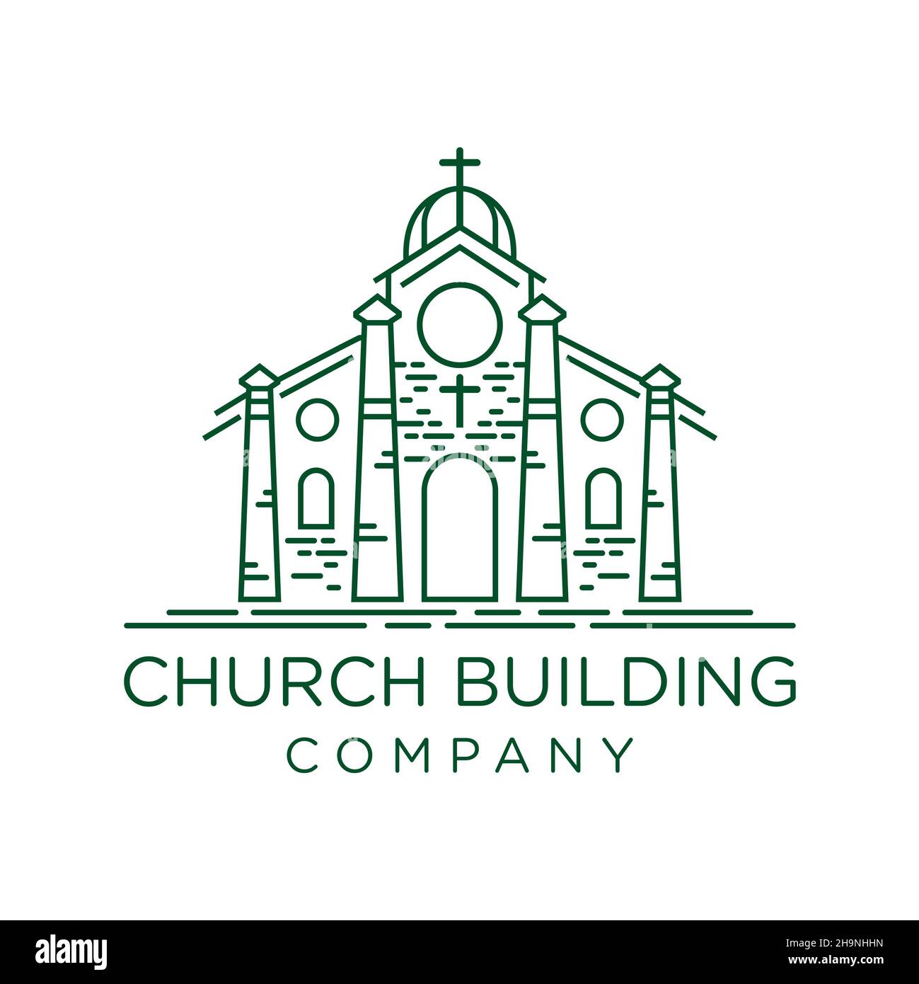 design of the church building outline Stock Photo - Alamy