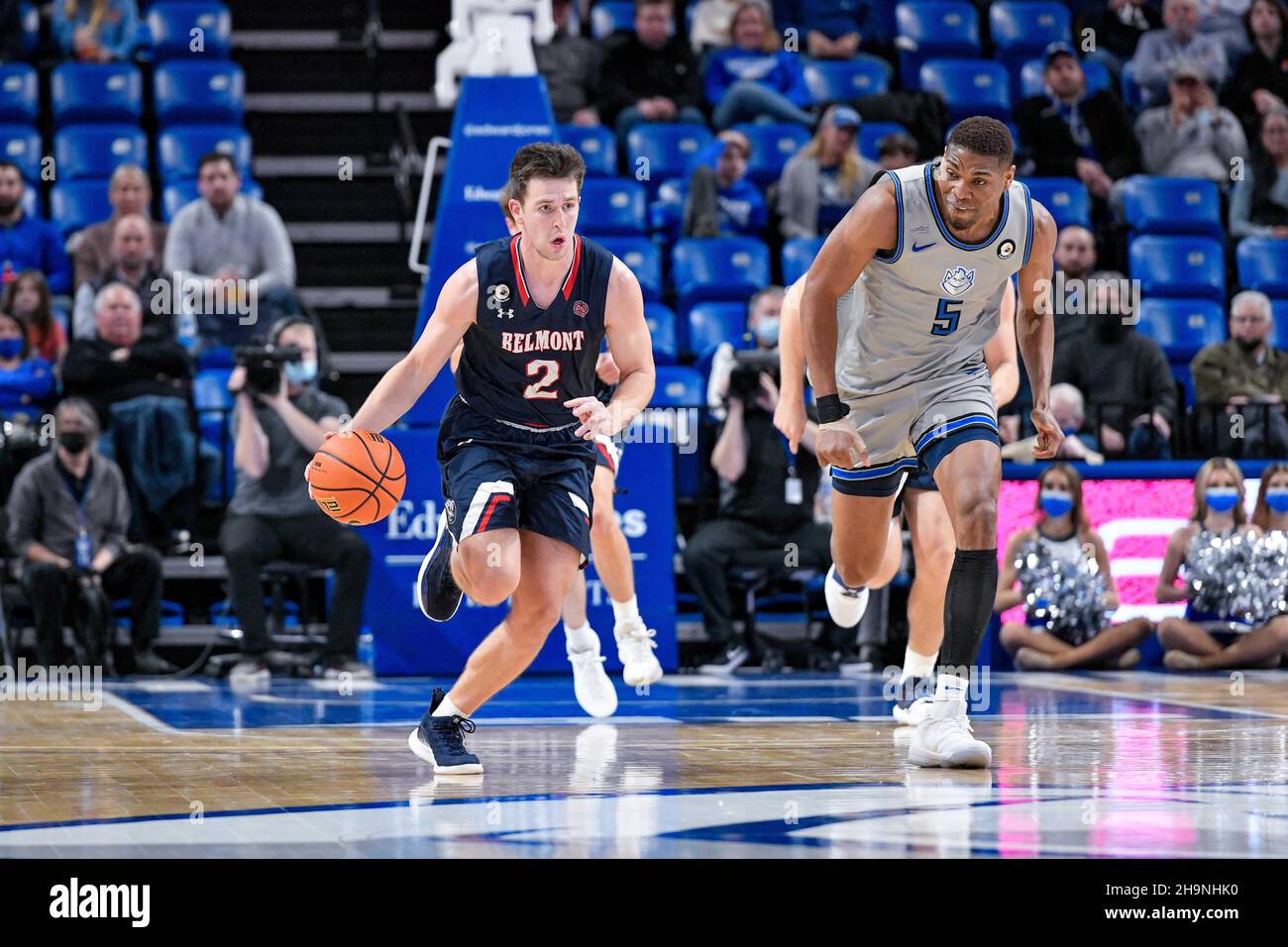 December 07, 2021: Belmont Bruins guard Grayson Murphy (2) works the ...