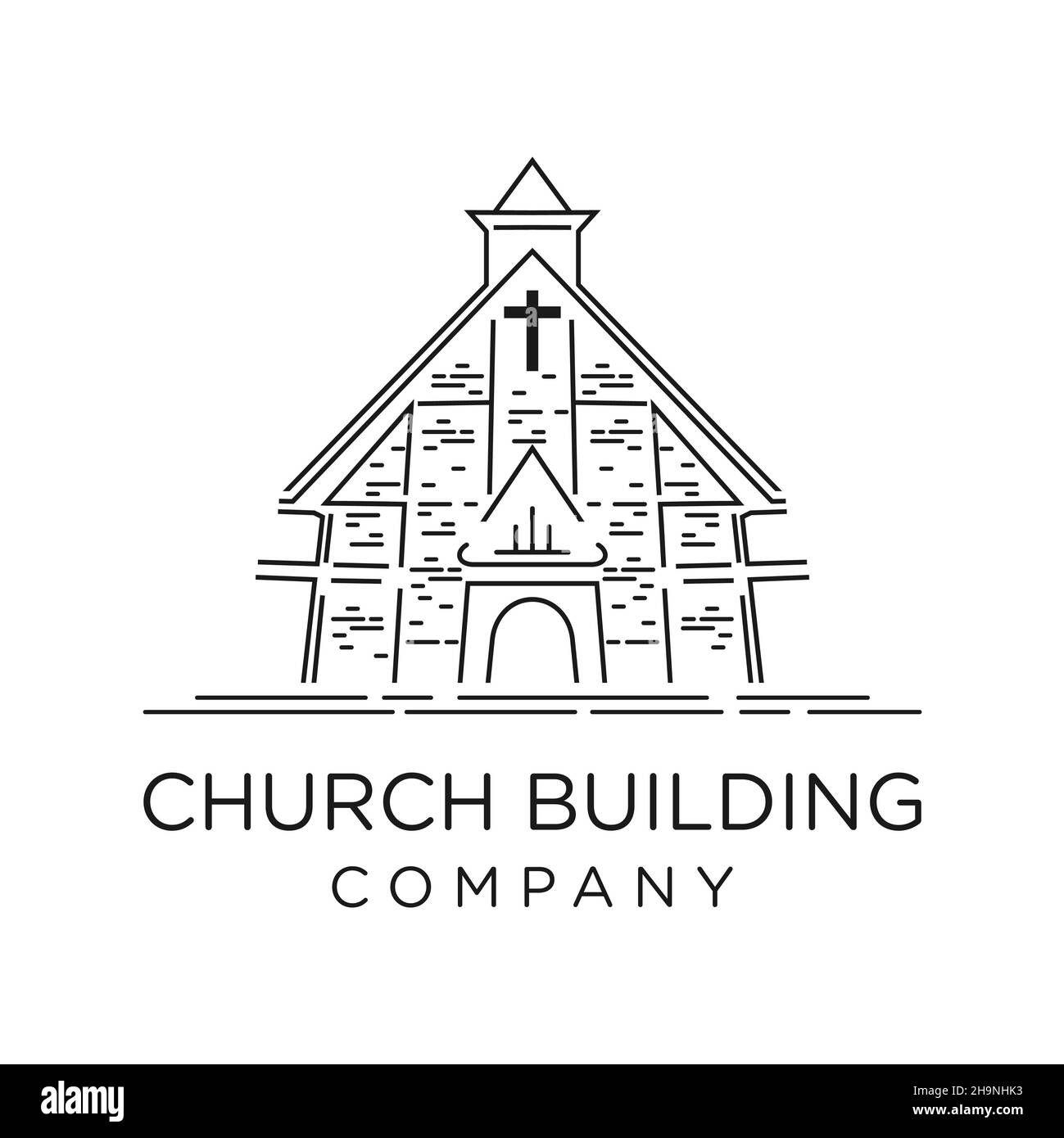 design of the church building outline Stock Photo - Alamy