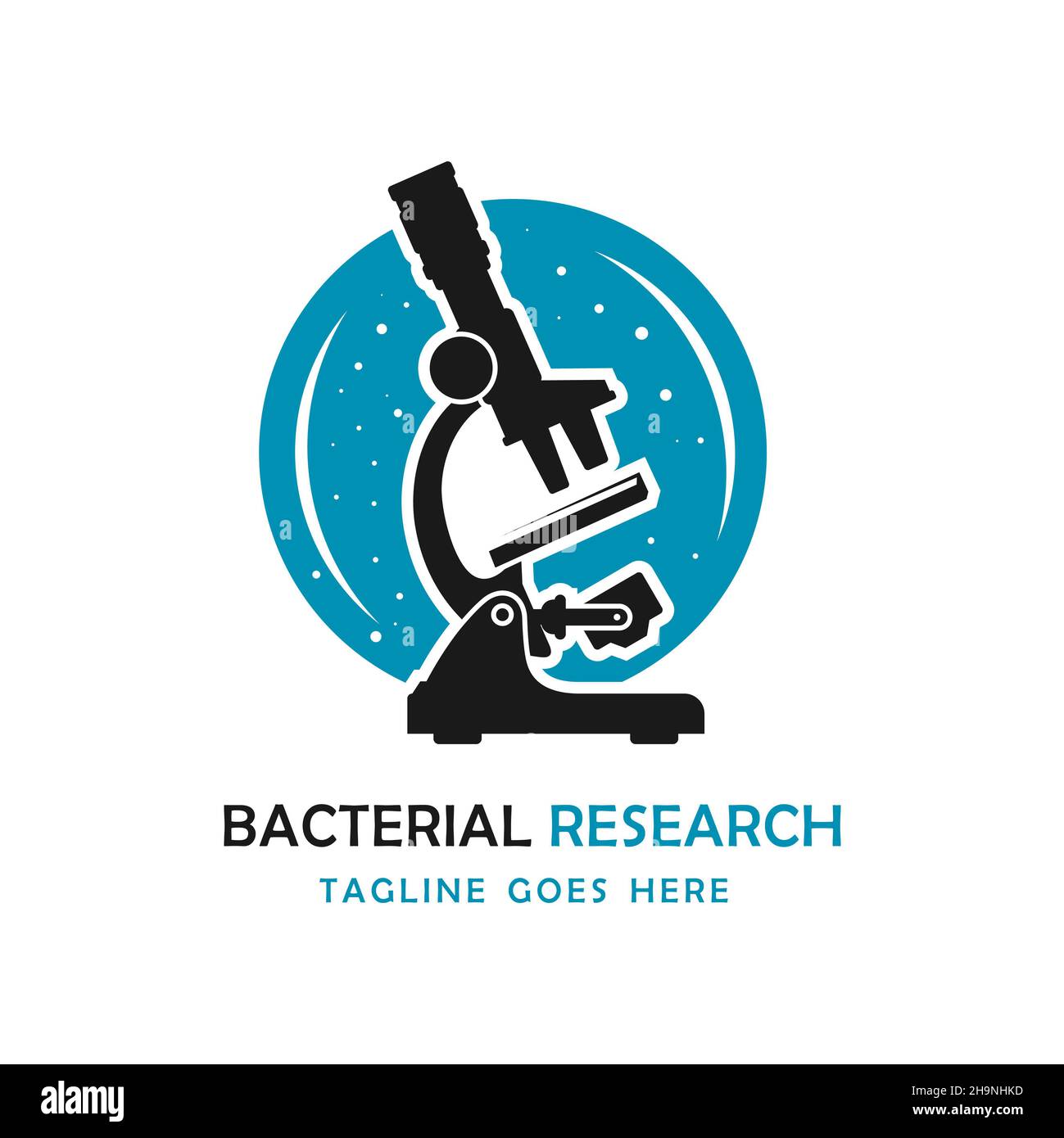 microscope and circle logo design Stock Photo - Alamy