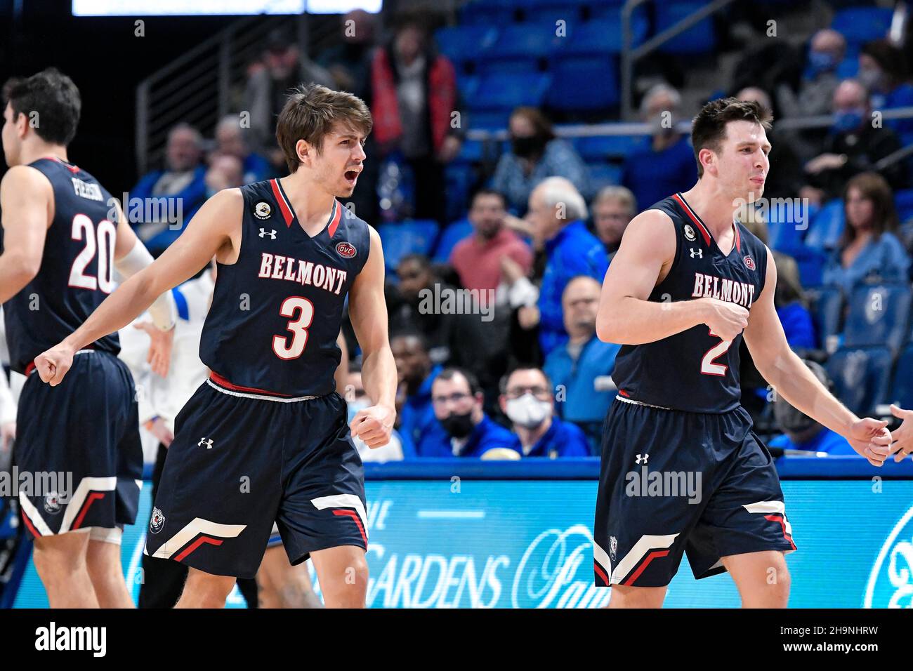 December 07, 2021: Belmont Bruins guard Luke Smith (3) and Belmont ...