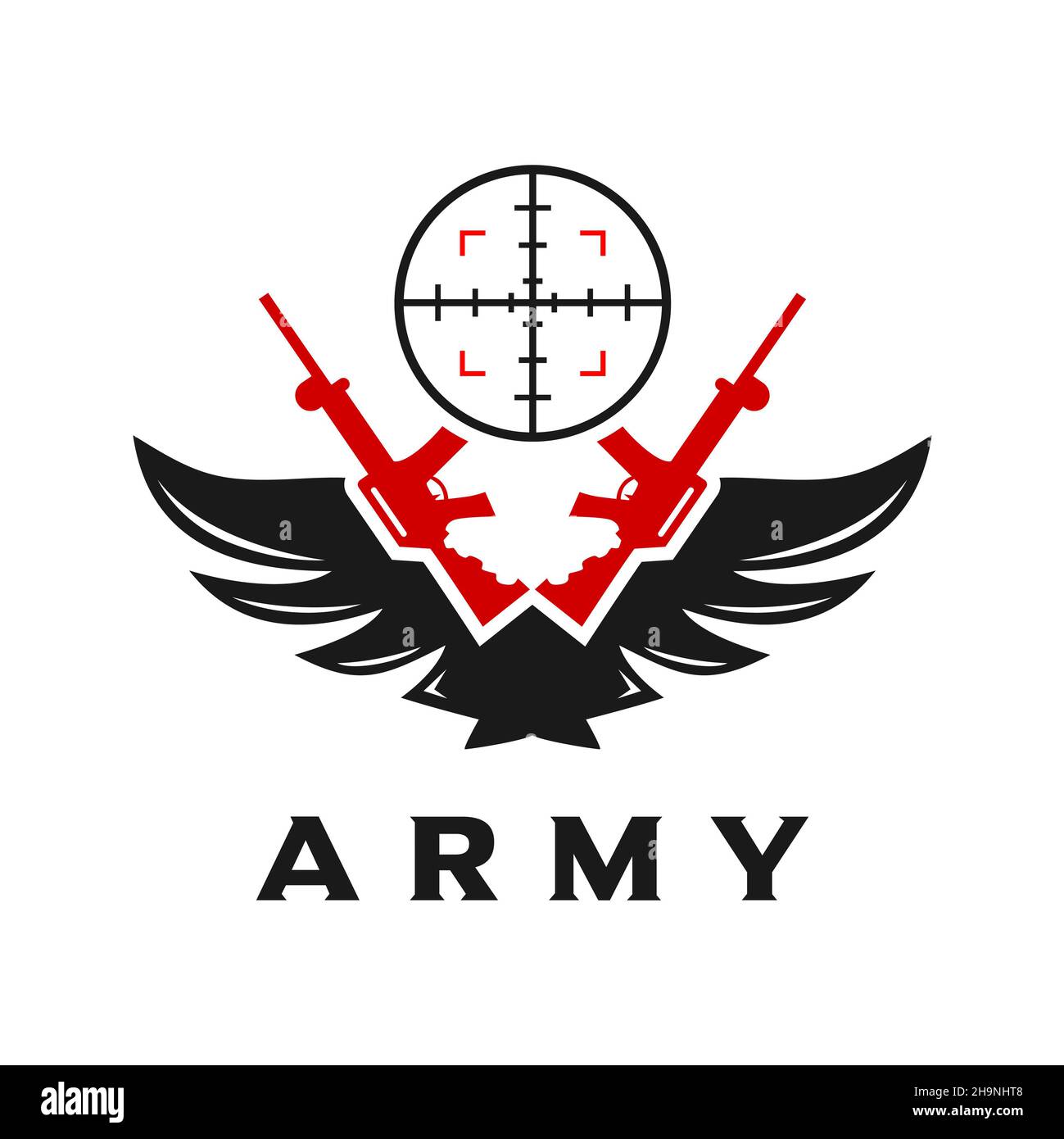 sniper logo four your company Stock Photo - Alamy