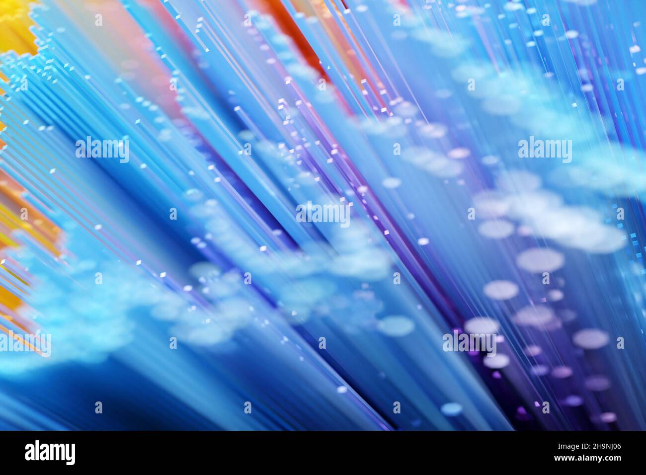 Abstract background with vertical disruptions of colorful stripes, flow ...