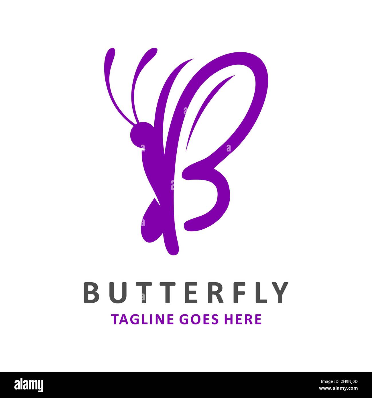 Flat monogram logo hi-res stock photography and images - Alamy