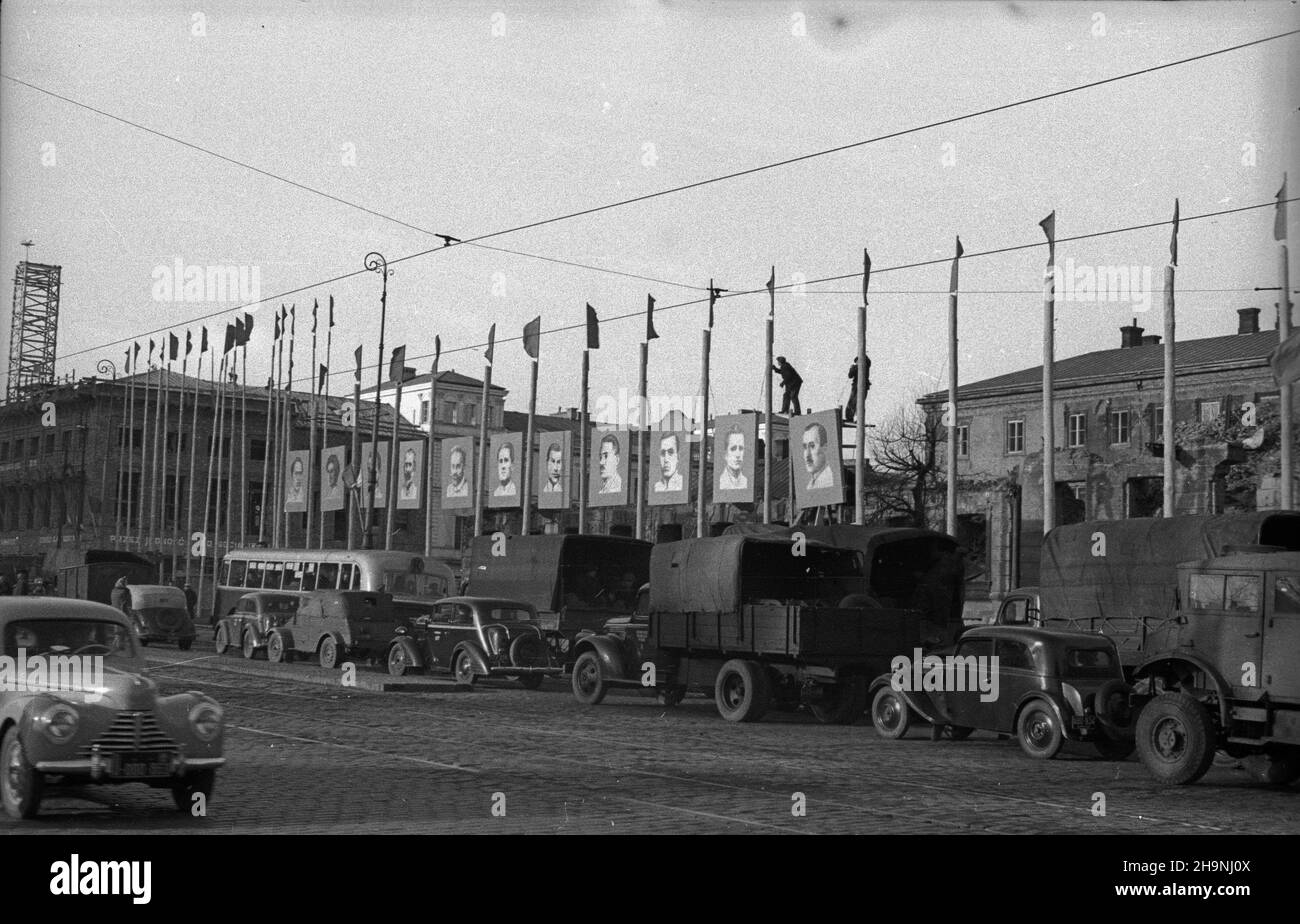 Warszawa, 1948-12. Przed kongresem zjednoczeniowym PPR (Polska Partia Robotnicza) i PPS (Polska ...