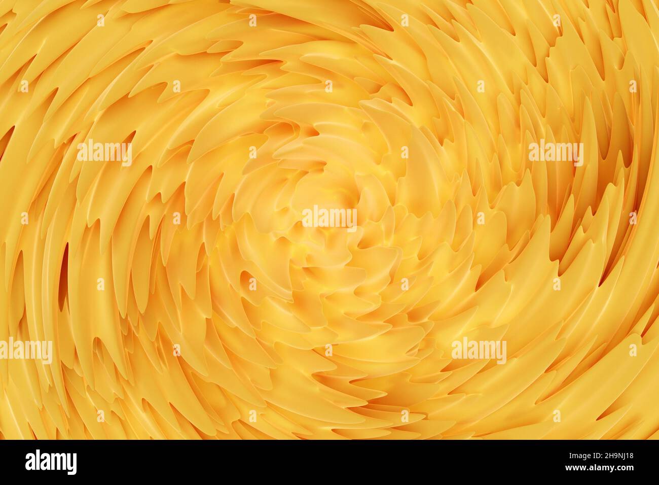 3D illustration of a abstract yellow background with scintillating ...