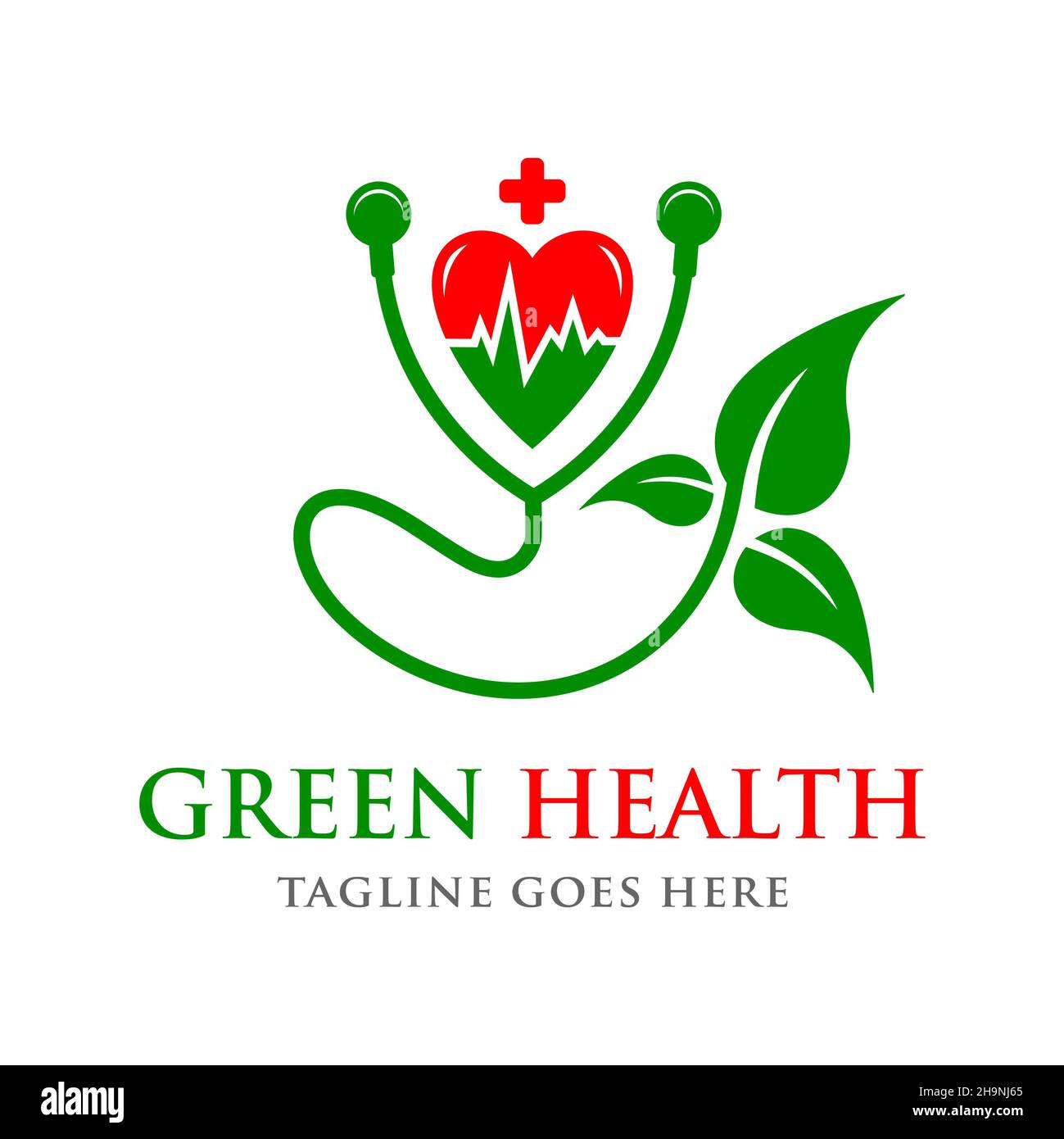 Green wellness cross icon hi-res stock photography and images - Alamy