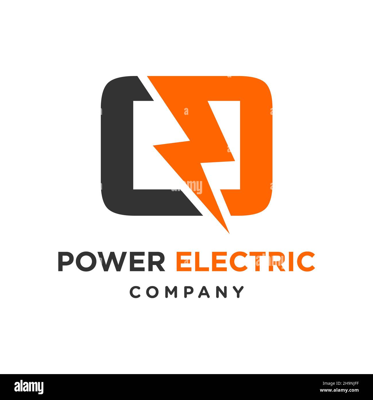electric logo initials O your company Stock Photo - Alamy