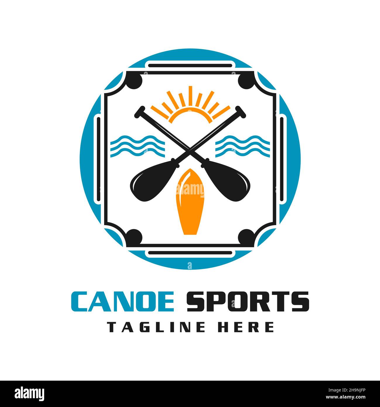canoe sports logo your company Stock Photo - Alamy