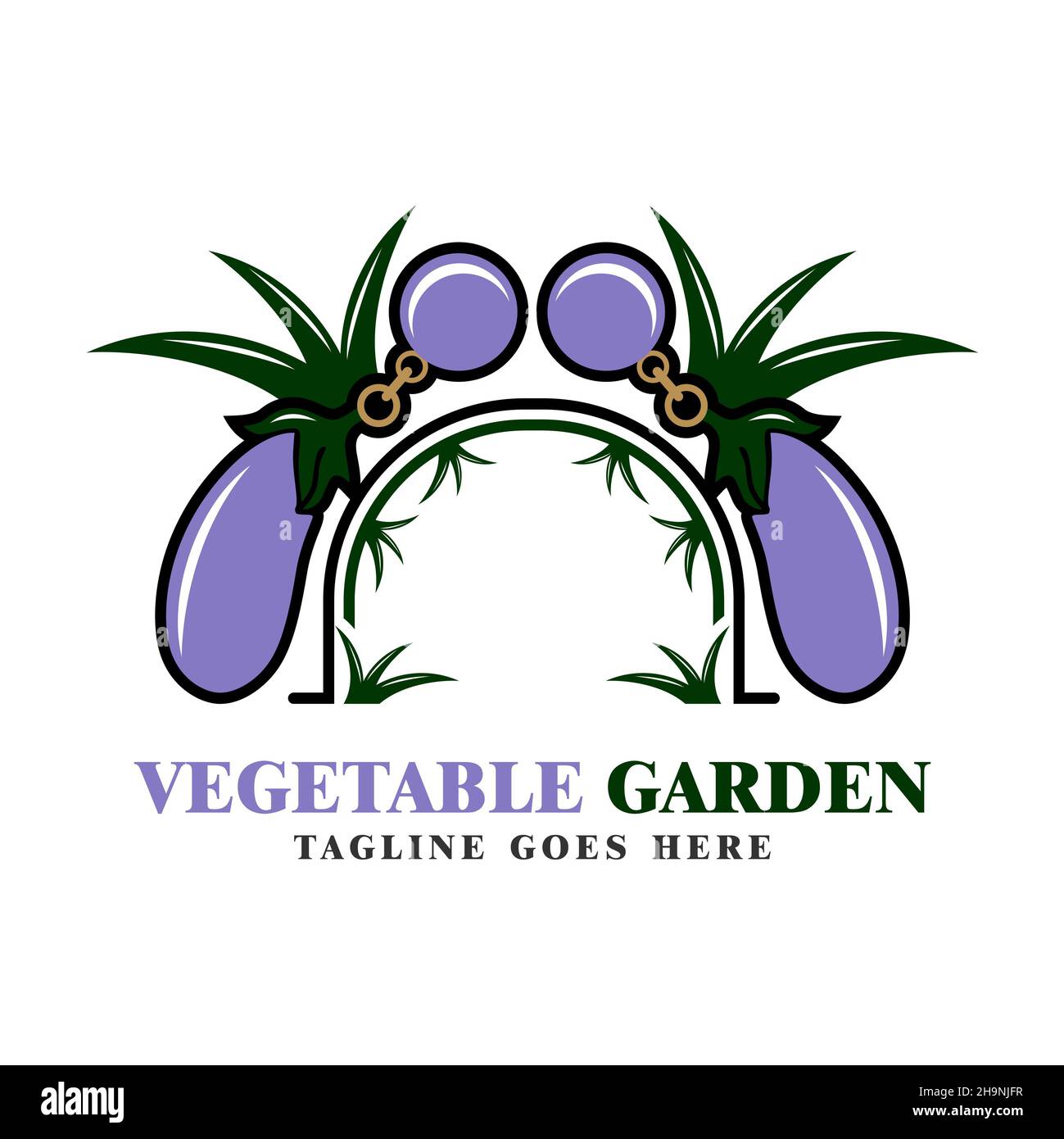 vegetable garden logo your company Stock Photo - Alamy