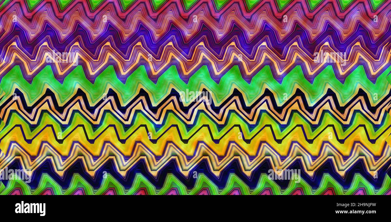 Psychedelic style background, zigzag pattern.Fashion pattern and ...