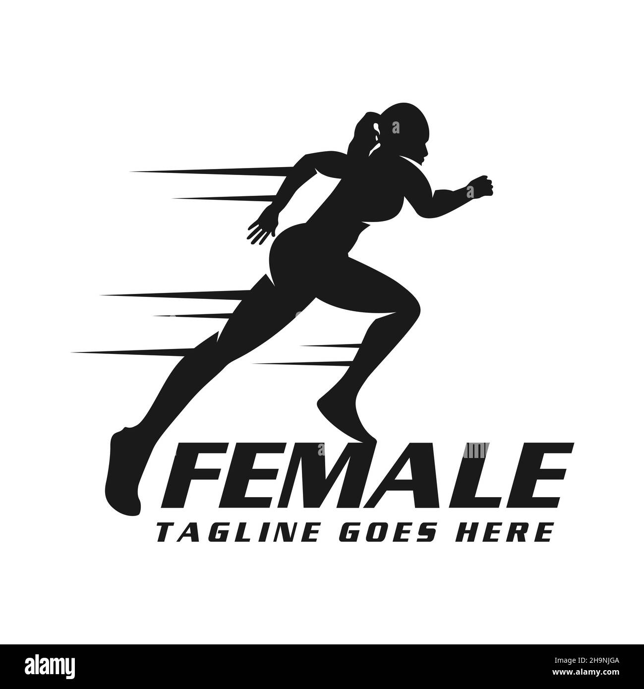 women's runner logo your company Stock Photo - Alamy