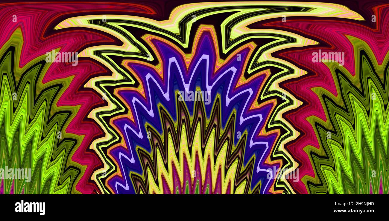 Psychedelic style background, zigzag pattern.Fashion pattern and ...