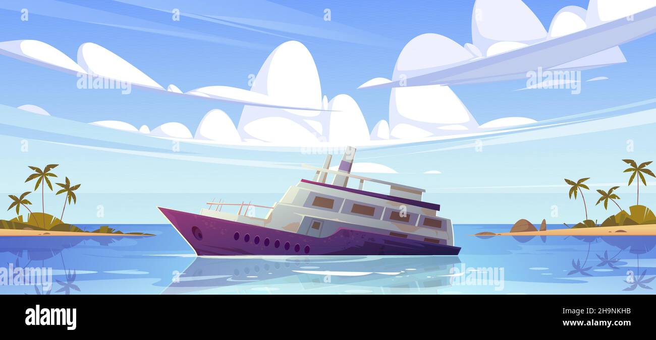 Sinking Cruise Ship Cartoon