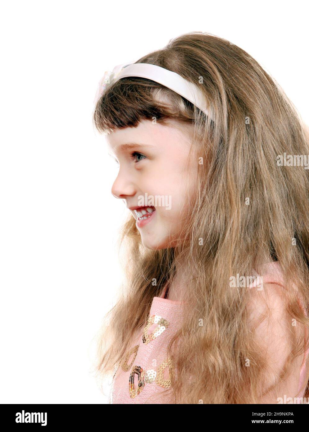 Little Girl Laughing Profile