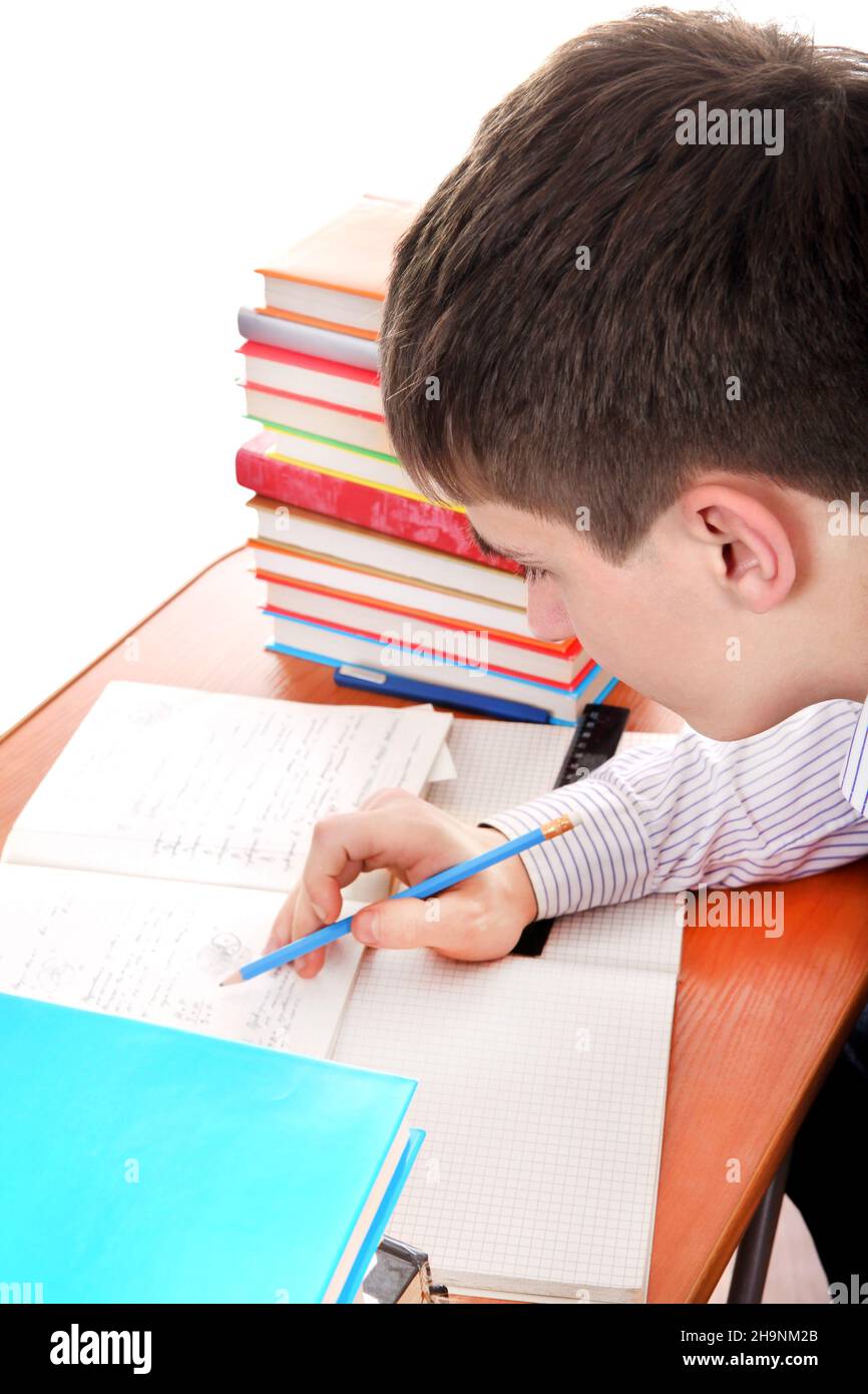 Exam teen school desk sitting hi-res stock photography and images - Alamy