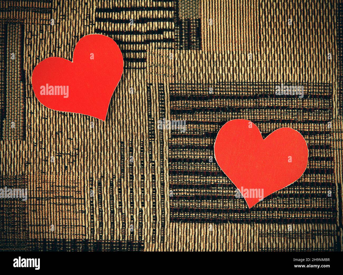 Two heart fabric paper hi-res stock photography and images - Alamy