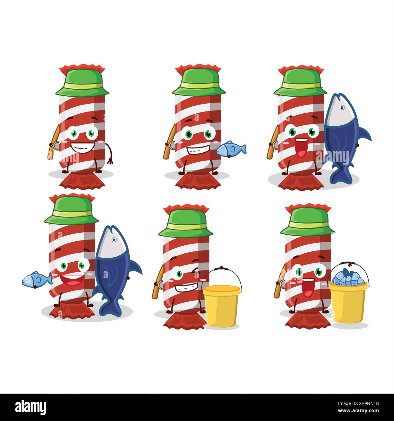 Fisherman packing fish Stock Vector Images - Alamy