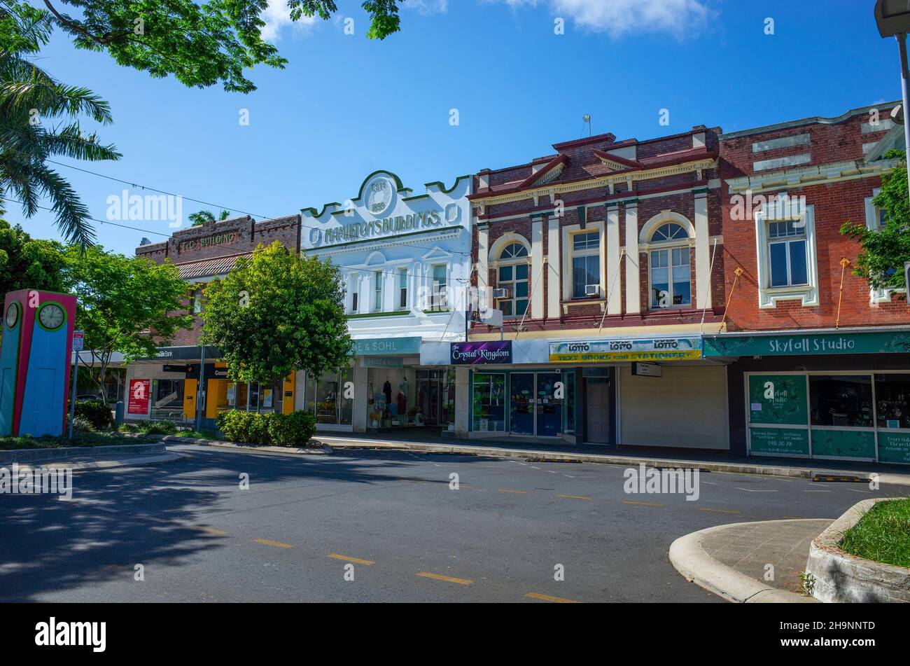 Art Deco heritage buildings in Mackay City, queensland, australia Stock ...