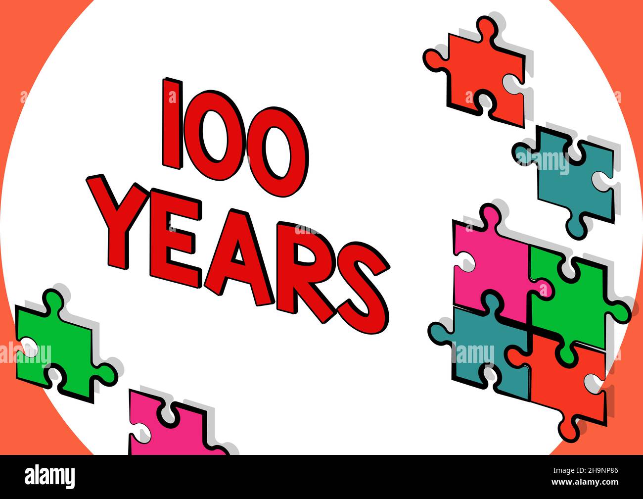 Text caption presenting 100 Years. Business overview Remembering ...