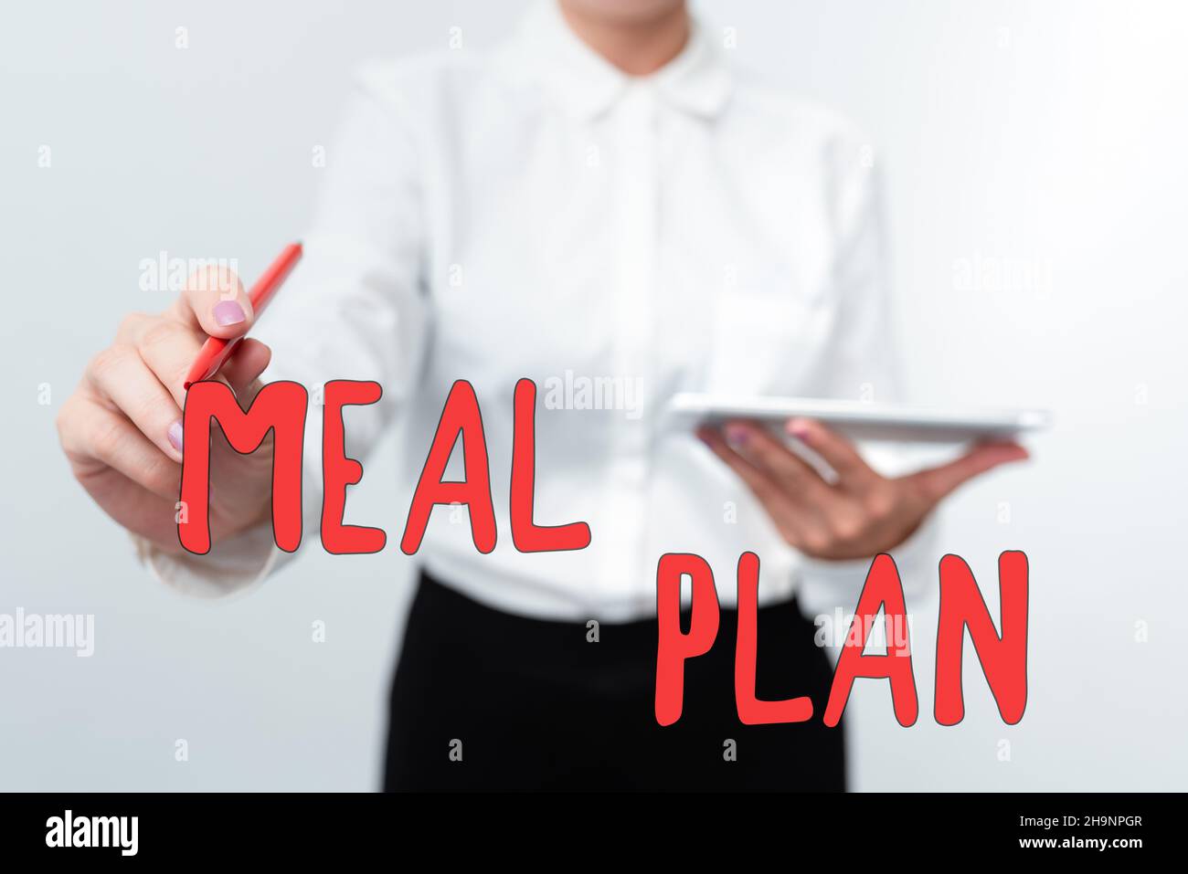 Sign displaying Meal Plan. Business approach arrangement scheme of what ...