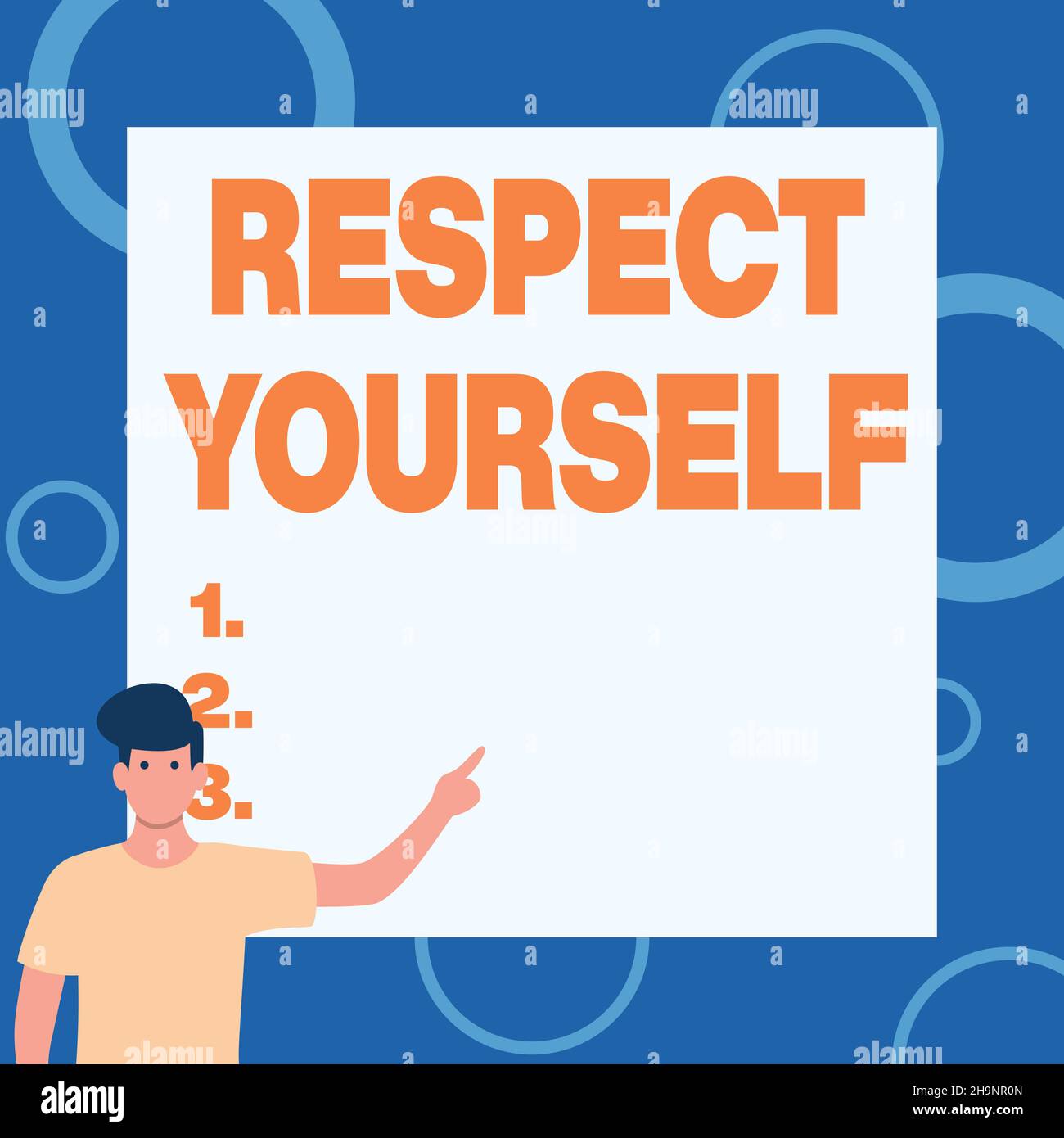 Handwriting text Respect Yourself. Concept meaning believing that you ...