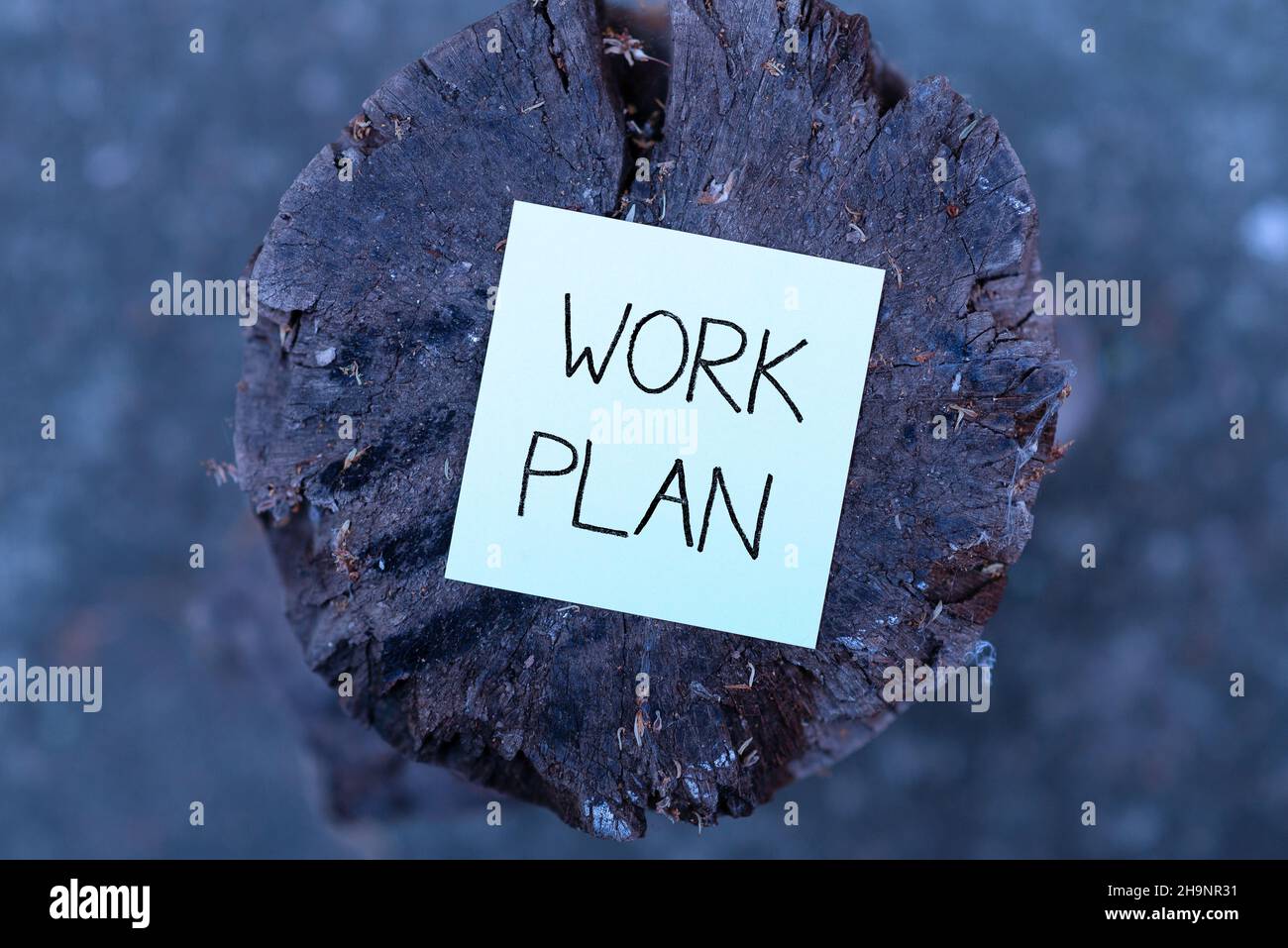 Sign displaying Work Plan. Internet Concept project to be accomplished ...