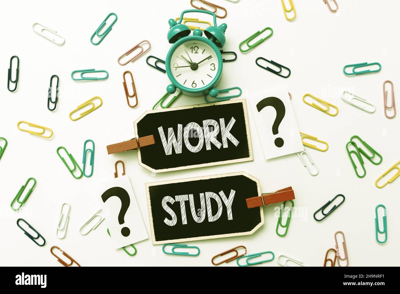 Text sign showing Work Study. Business showcase college program that ...
