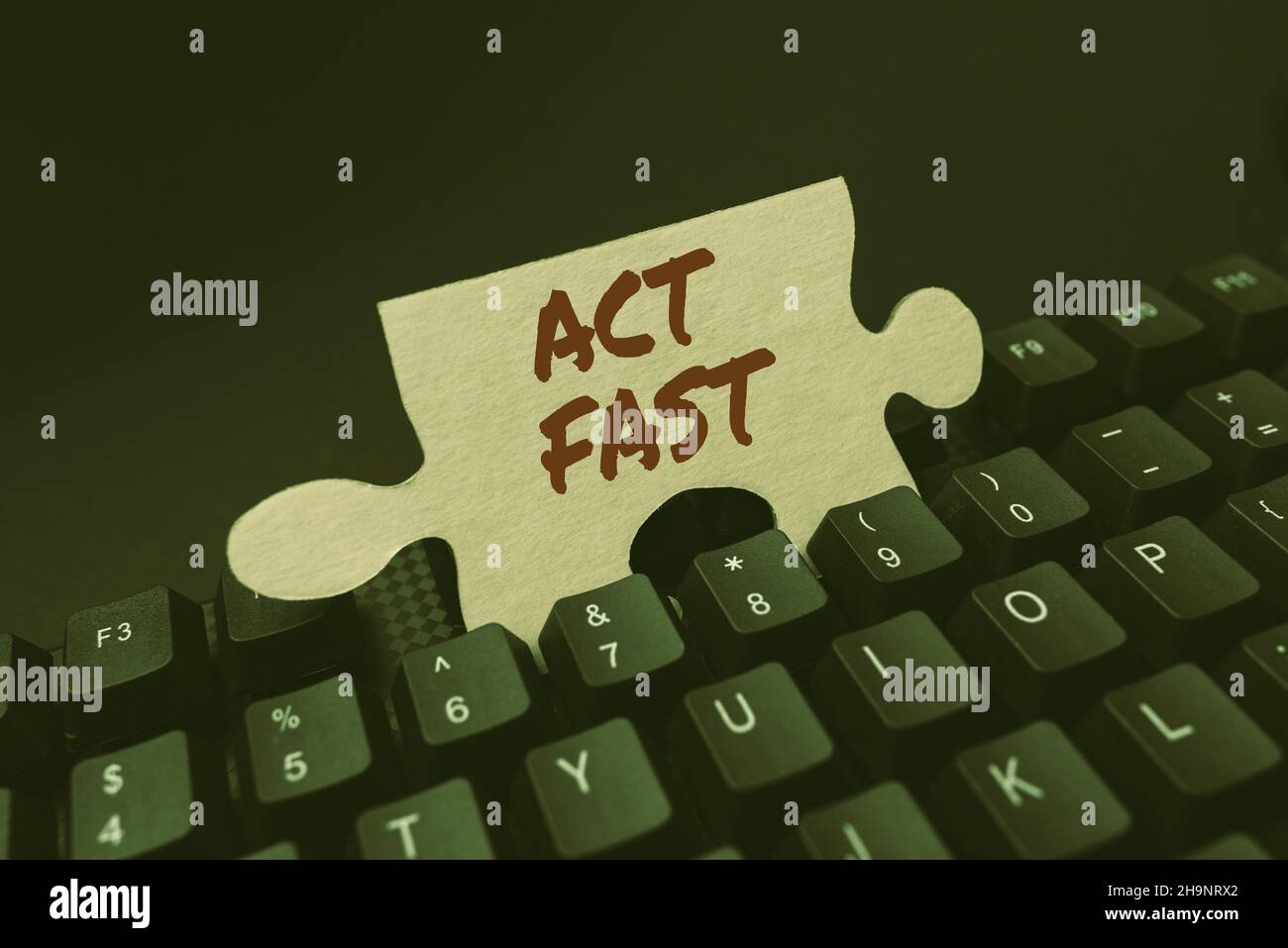 Text sign showing Act Fast. Word Written on Voluntarily move in the ...