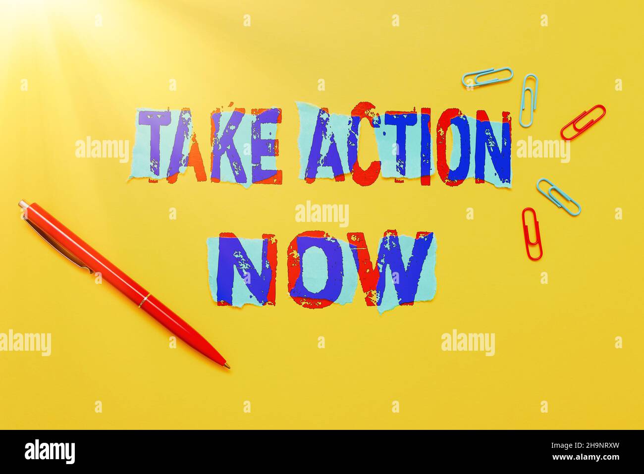 Text caption presenting Take Action Now. Internet Concept do something ...