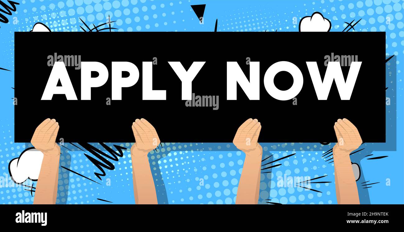 Apply now on sign showing Stock Vector Images - Alamy
