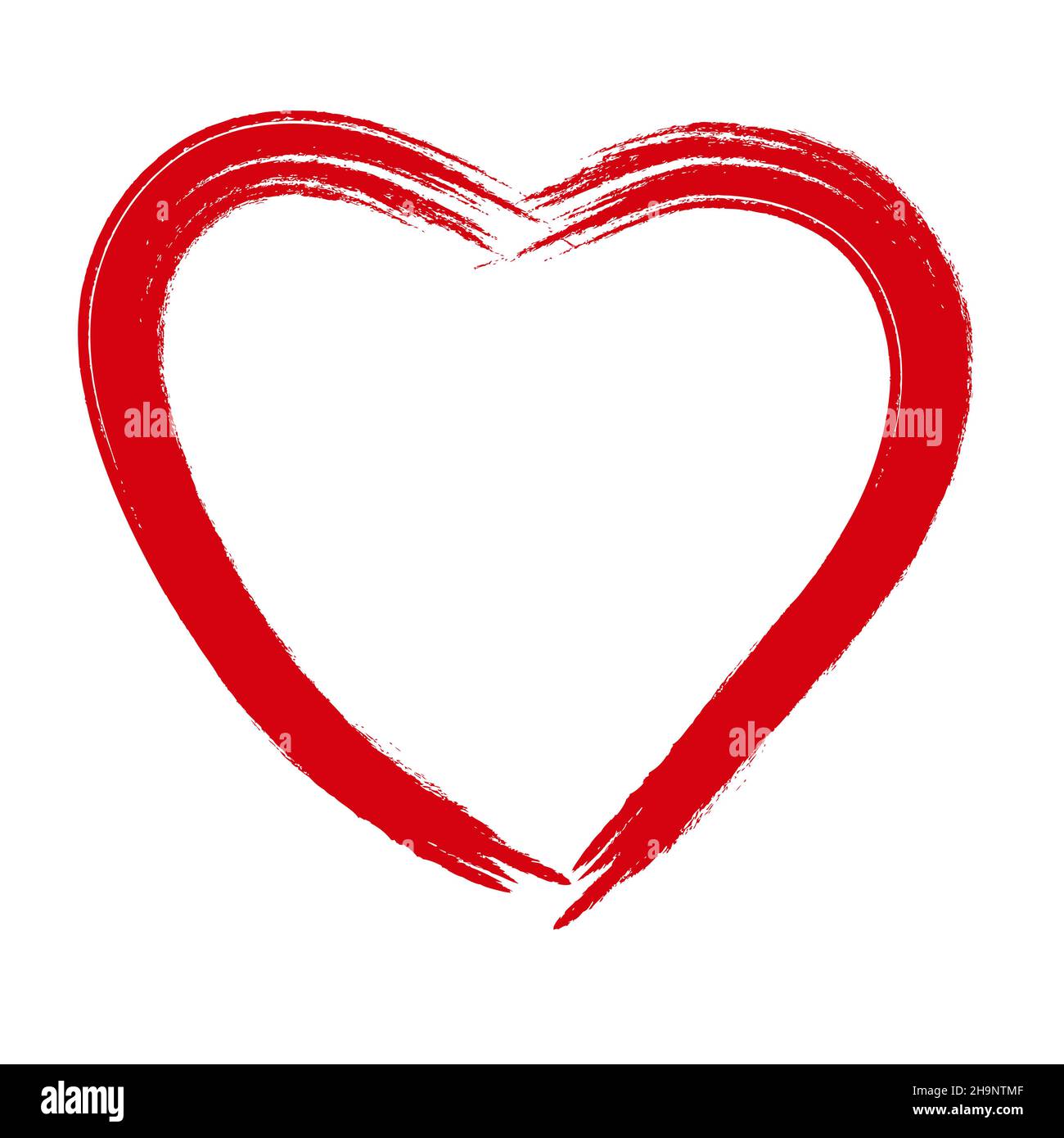 Red heart on white background. Vector Stock Vector Image & Art - Alamy