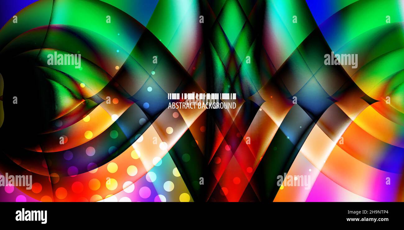 Abstract colorful background graphics template with blended multiple ...