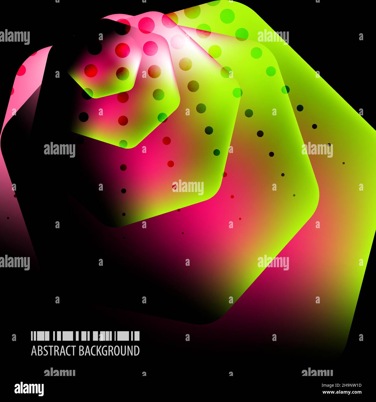 Abstract Colorful Background Graphics Template With Blended Multiple Geometric Objects Stock