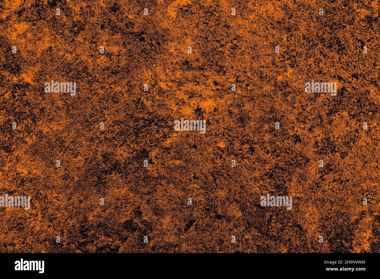 Saturated orange color heavy grunge texture surface for background ...