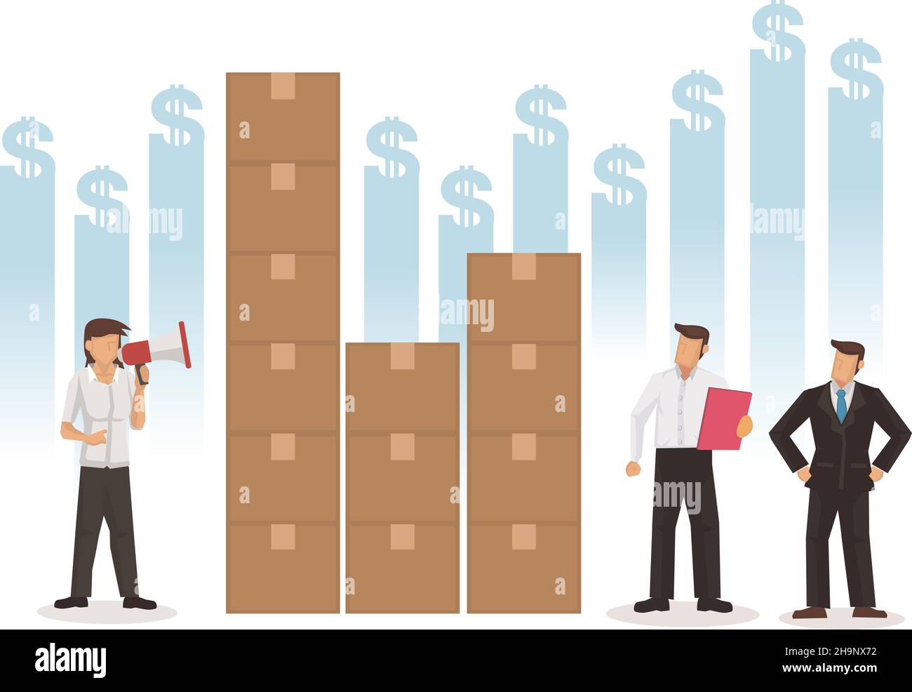 Paper cartons parcel shopping Cut Out Stock Images & Pictures - Alamy