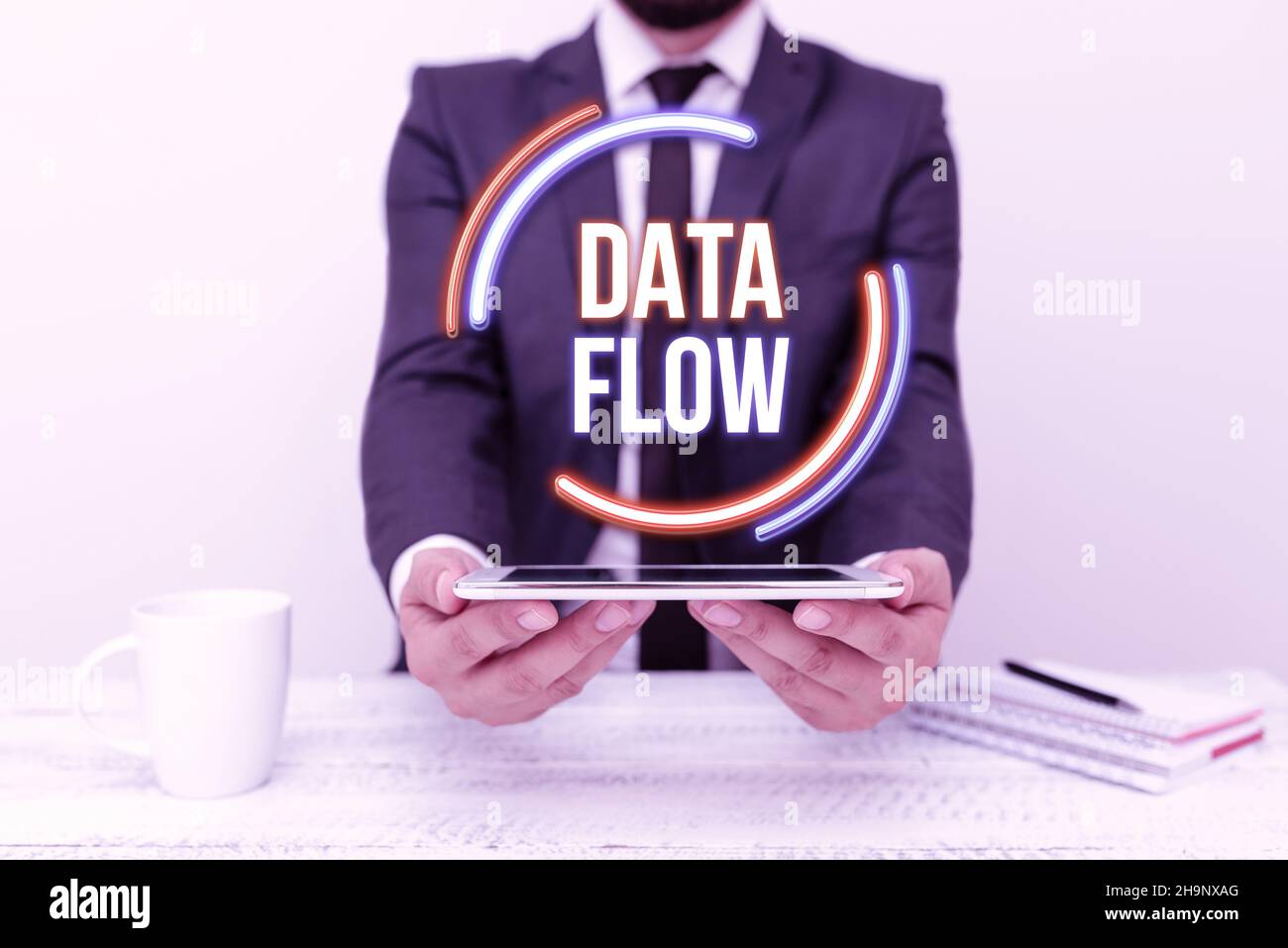 Conceptual display Data Flow. Business approach the movement of data through a system comprised ...