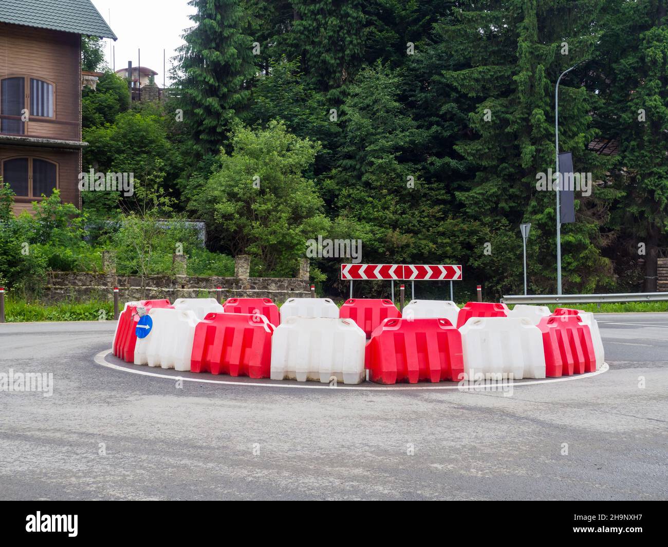 Red security barriers hi-res stock photography and images - Alamy