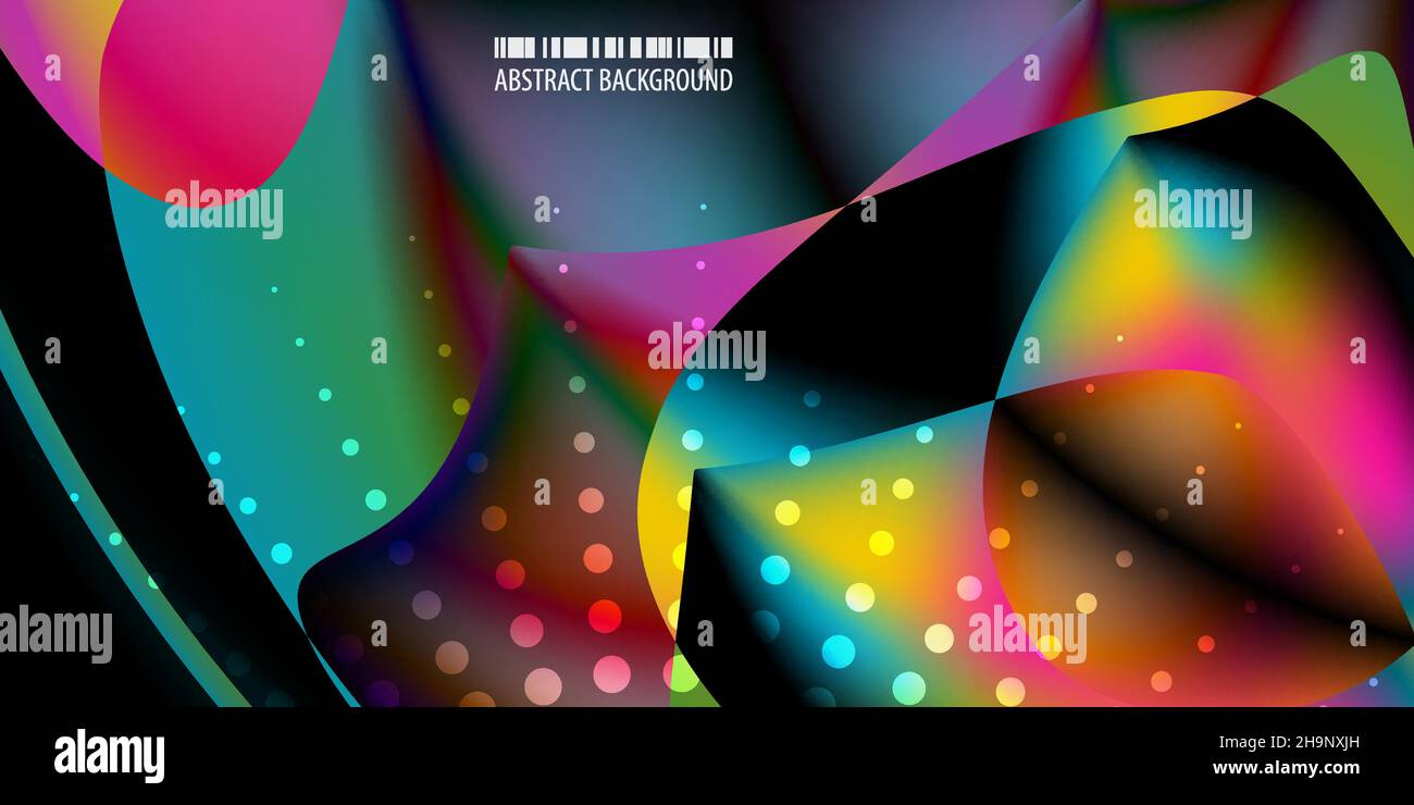 Abstract colorful background graphics template with blended multiple ...