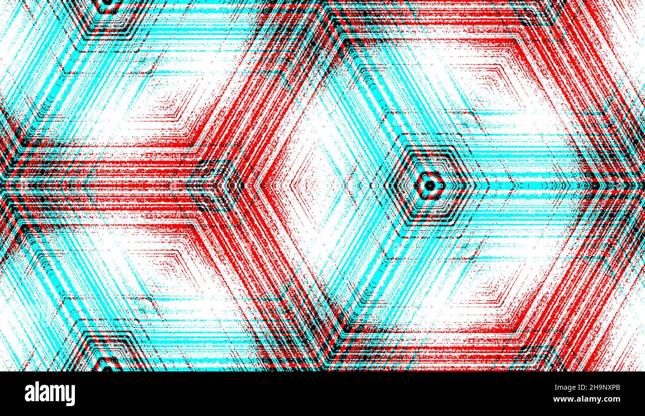 Seamless abstract geometric textured pattern in red, blue, black and ...