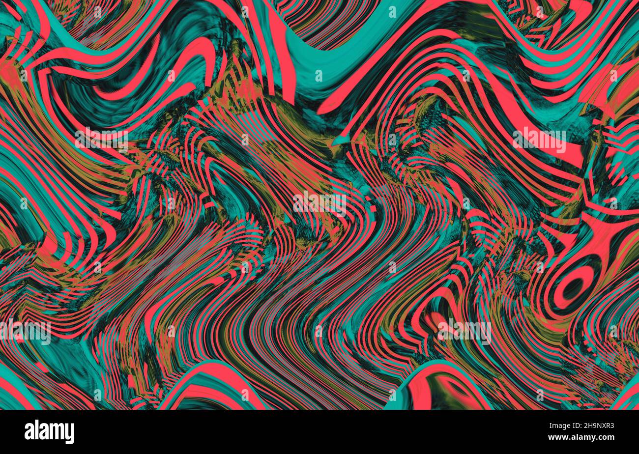 Textile rainbow glitch artistic collage texture background. Irregular ...