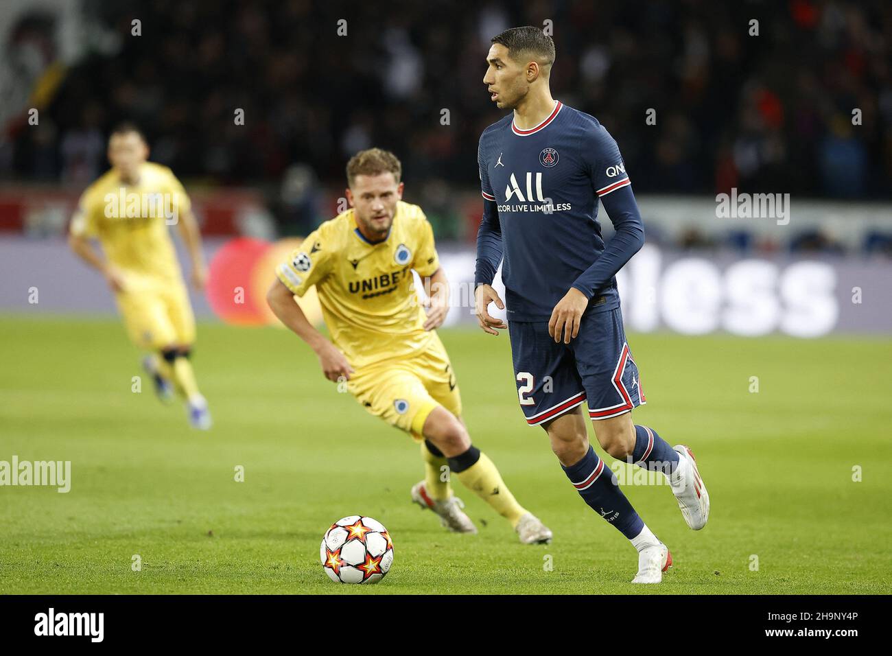 Achraf HAKIMI of PSG in action during the Champions League Paris Saint ...