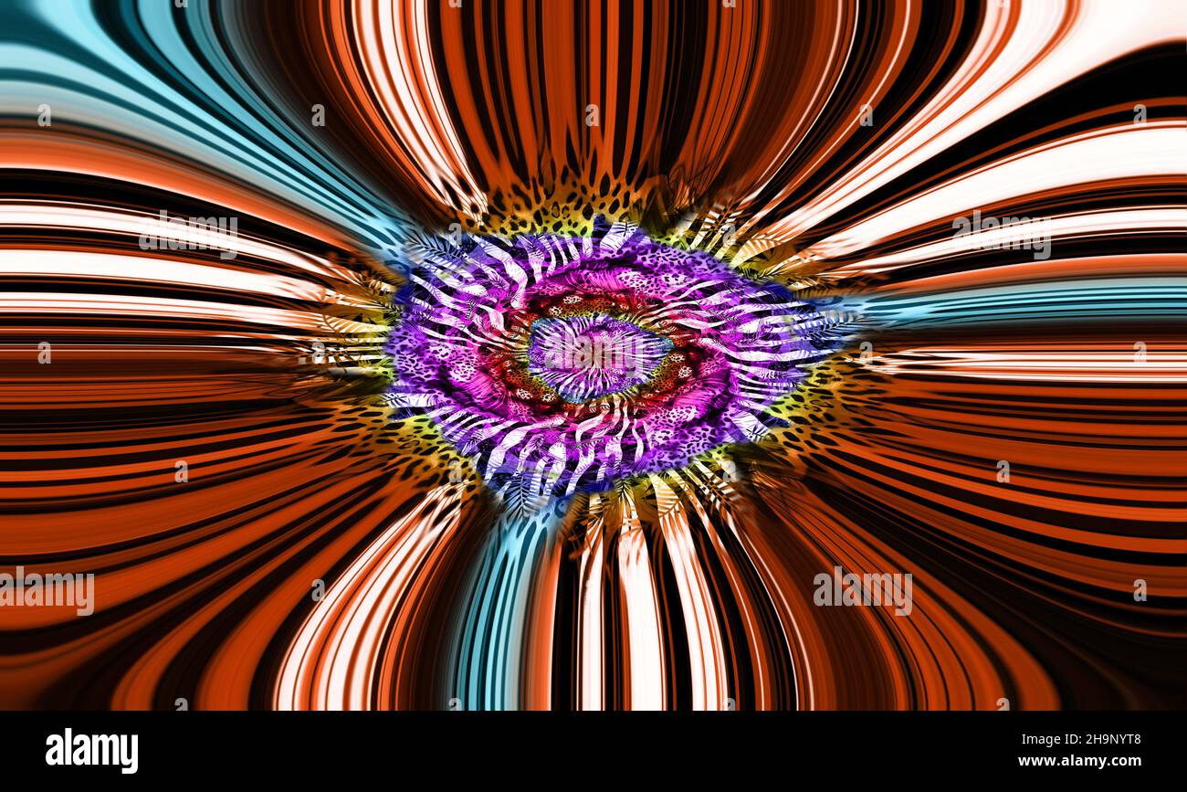 Textile rainbow glitch artistic collage texture background. Irregular ...