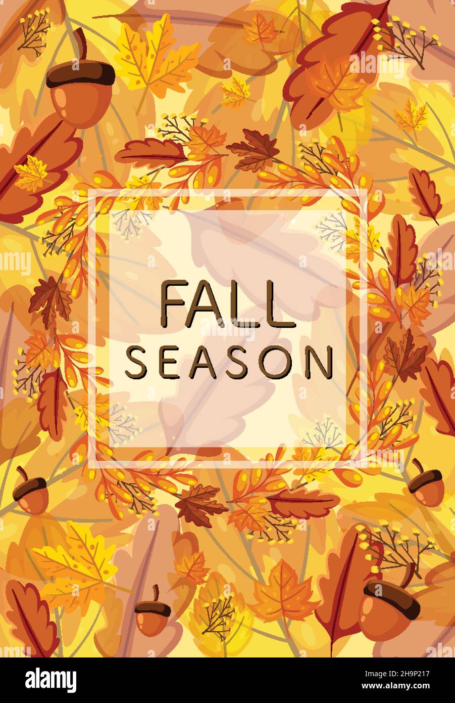 Fall Season Typographic Banner illustration Stock Vector Image & Art ...