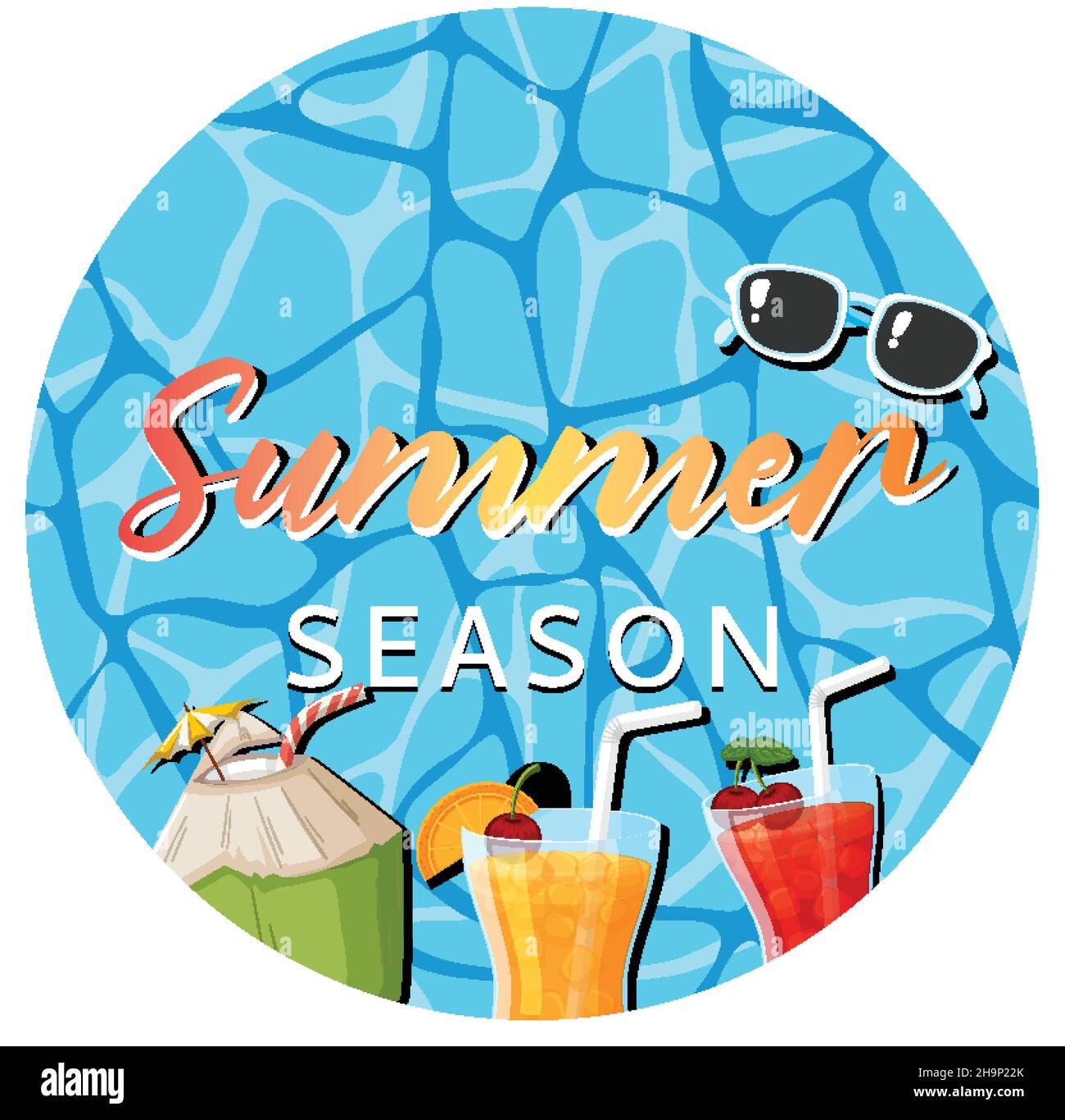 Summer Season Typographic Poster illustration Stock Vector Image & Art ...