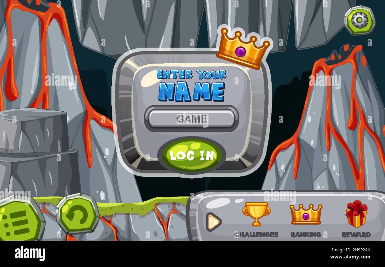 Platform game user interface design illustration Stock Vector Image ...