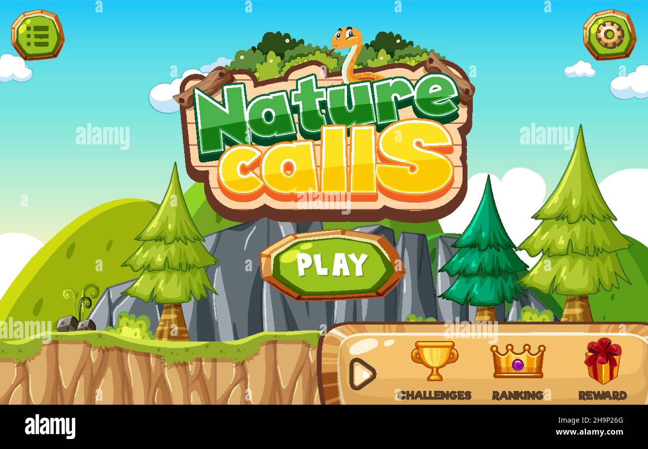 Platform game user interface design illustration Stock Vector Image ...