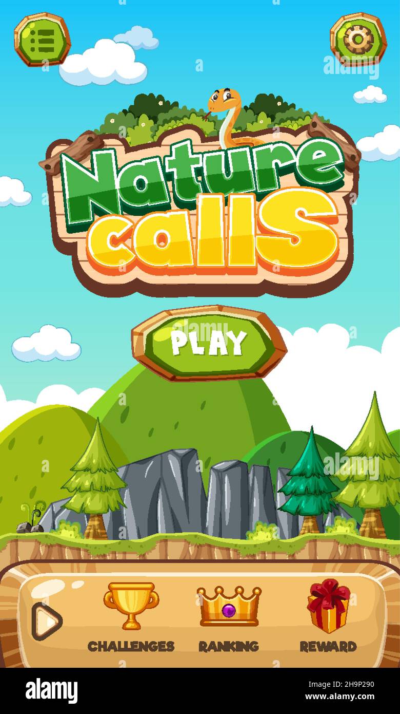 Platform game user interface design illustration Stock Vector Image ...