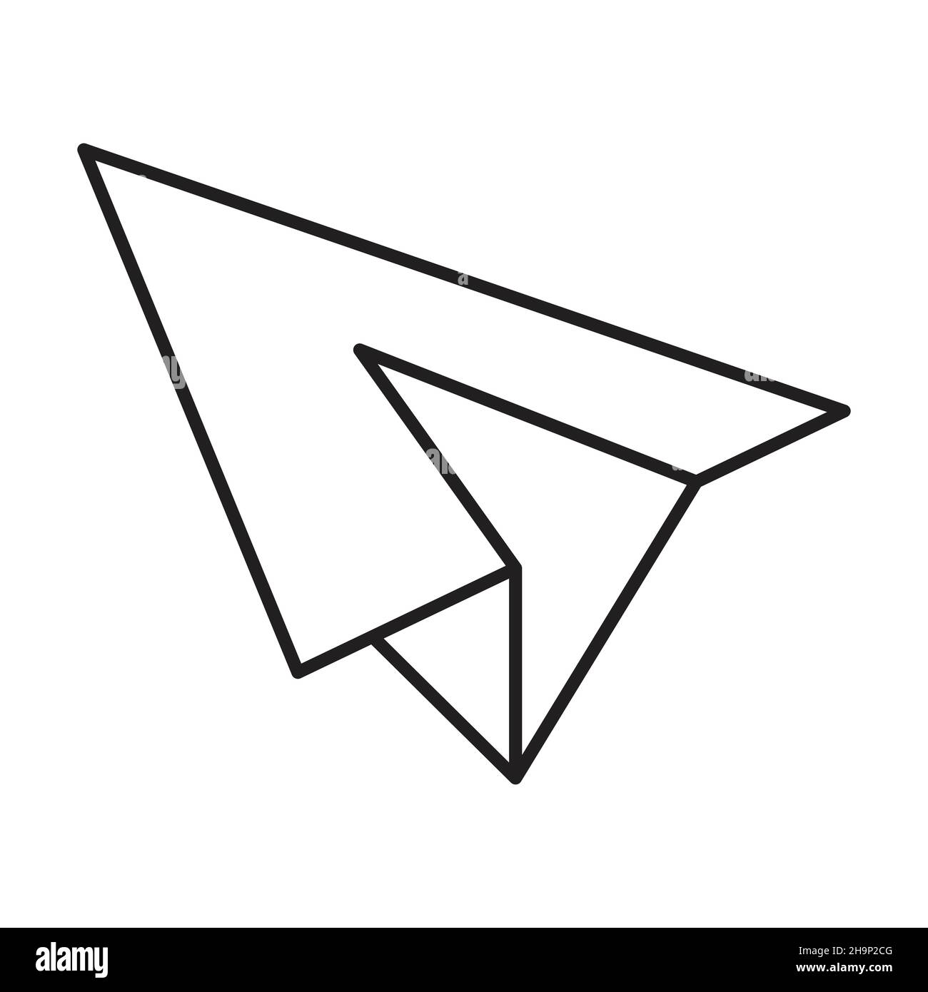 paper plane message icon vector for graphic design, logo, website ...